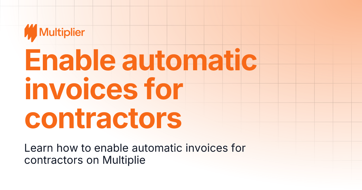 Enable automatic invoices for contractors | HR and Employer Hub ...