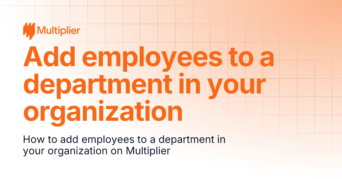 Add employees to a department in your organization | HR and Employer ...